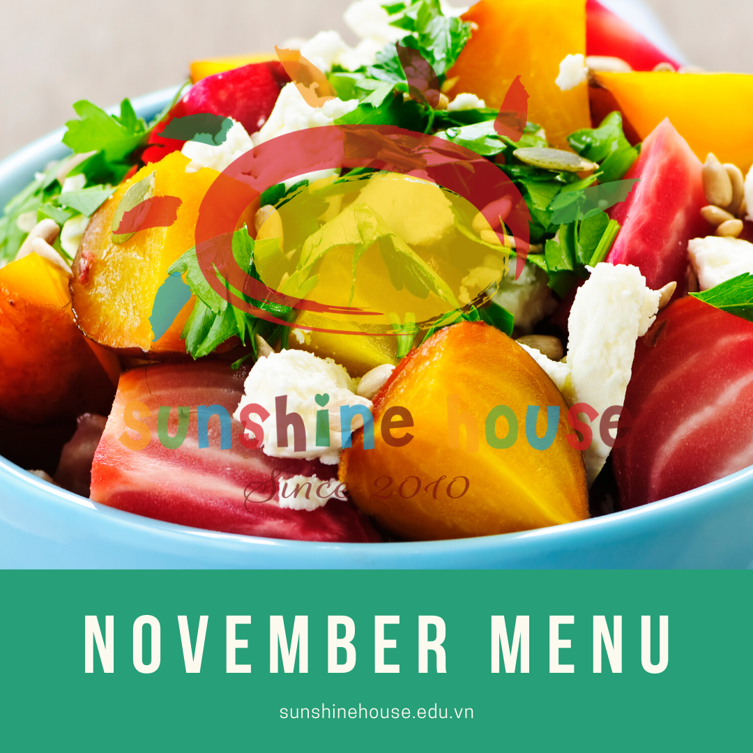 Menu November 2019 - Sunshine house