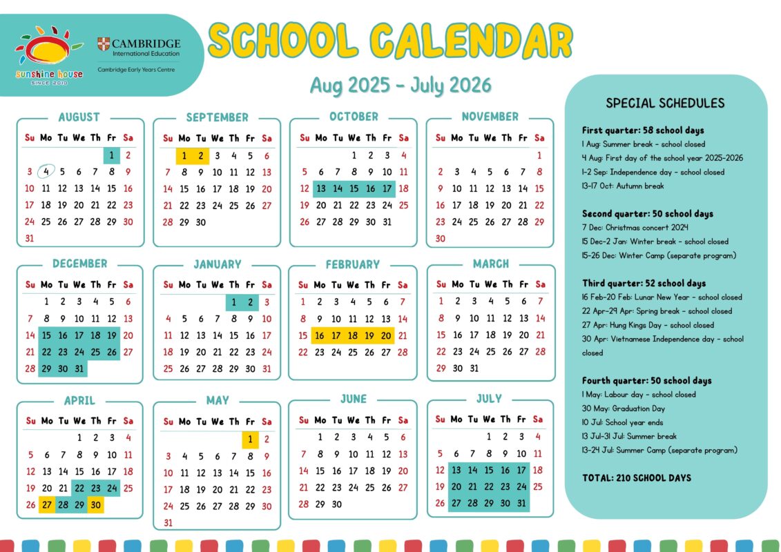 School Calendar 2025-2026