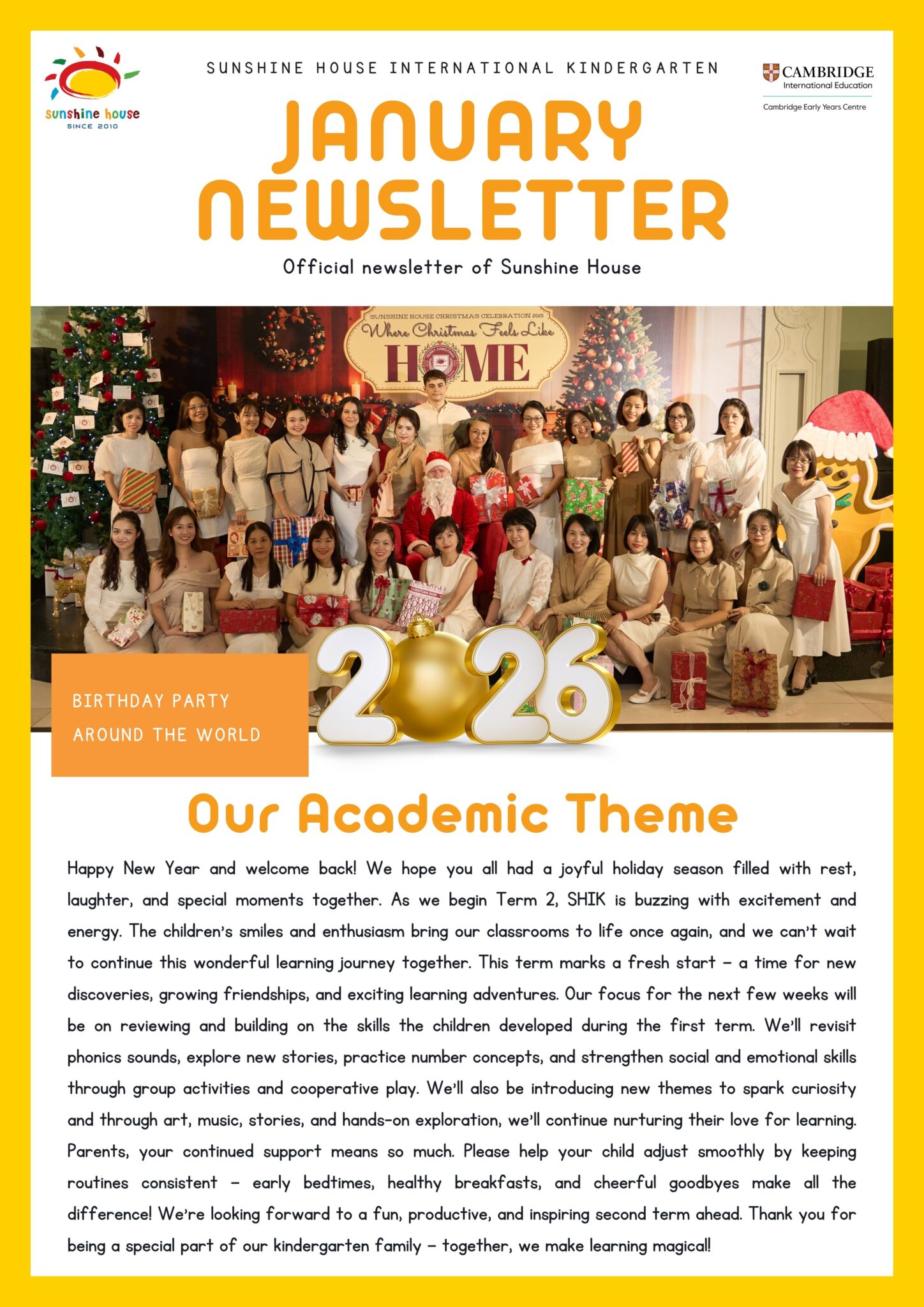 January 2026 Newsletter | Welcome Back & Happy New Year 2026